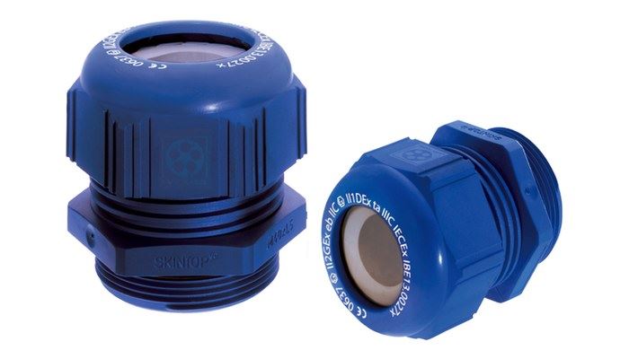 SKINTOP, ATEX EXPLOSION-PROOF GLAND, BLUE, REDUCED SEAL, 54115415 - ECS NZ