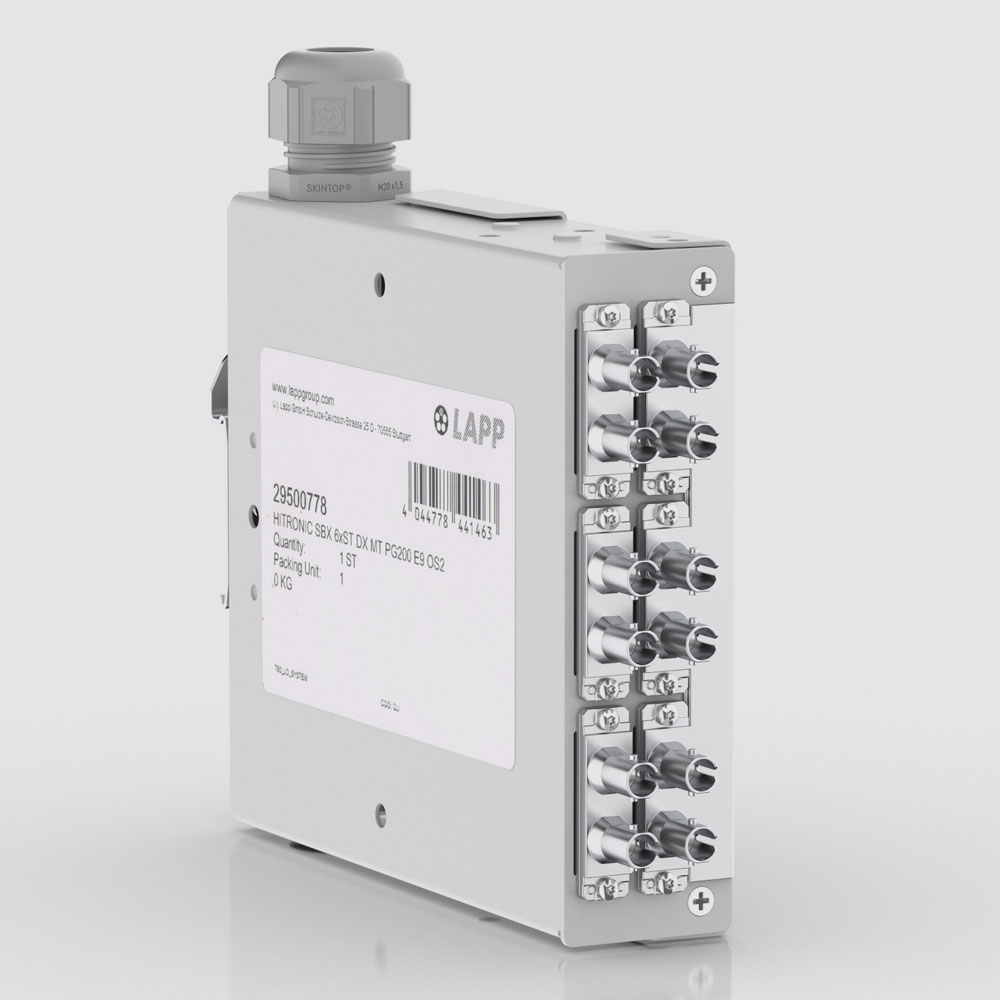 Industrial Splice Box Multimode 6-Port Duplex OM2 LAPP-29500775 - ECS NZ