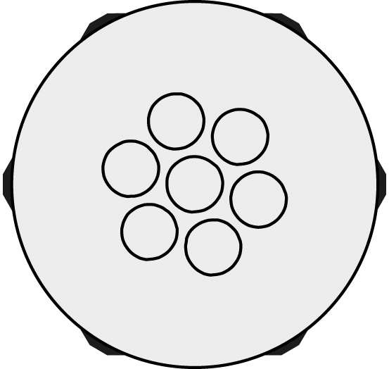 icotek Cable Entry Round Plate 7 Hole | 43734 - ECS NZ