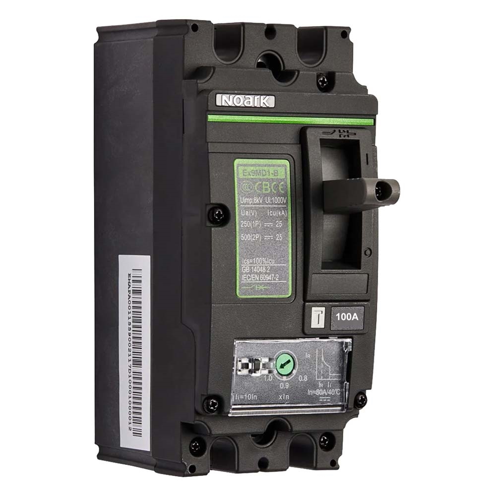 Noark EX9MD1B DC Circuit Breaker 500V 2P 100A | 852895 - ECS NZ