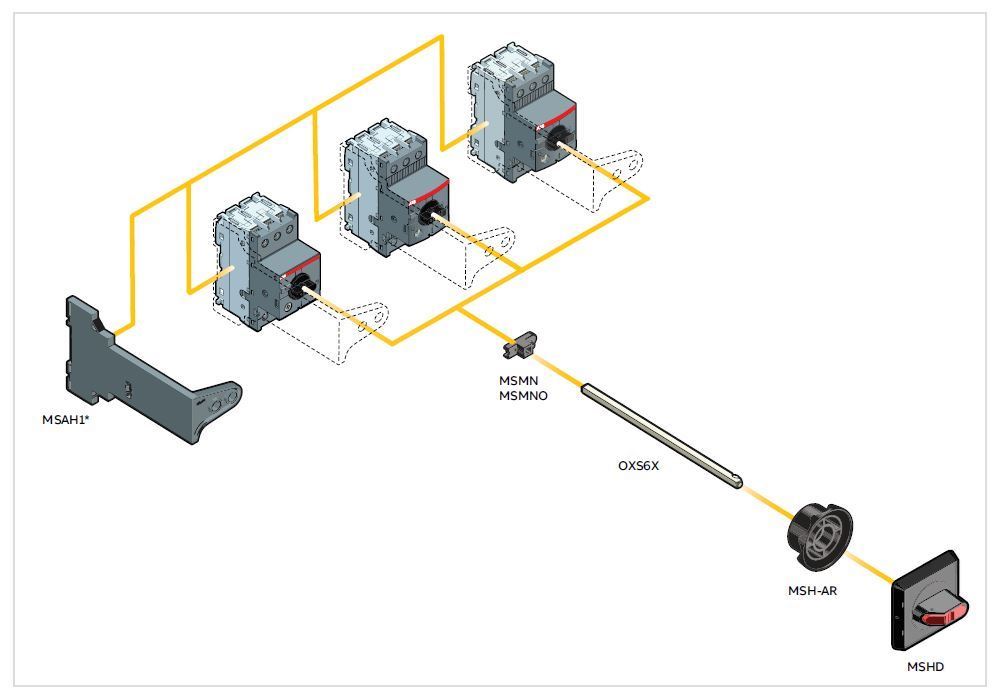 ABB MMS EXTENDED ROTARY HANDLE - SUPPORT | ABB-MSH-AR - ECS NZ
