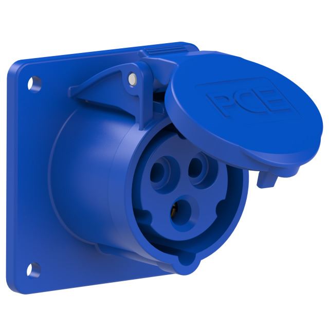 PCE-313-6F7 CEE Form Flanged Socket Straight 16A 3P IP44/54 - ECS NZ