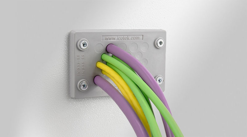 icotek Cable Entry Membrane Plate 17 Hole Grey | 43796 - ECS NZ
