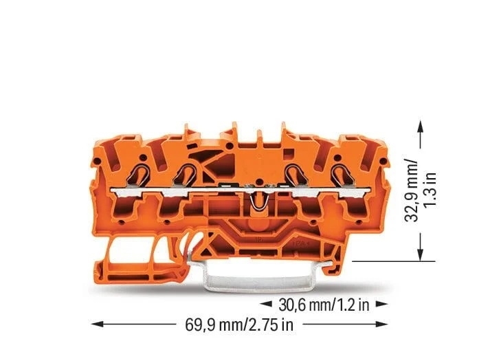 WAGO 2002-1402 LEVER TERMINAL BLOCK, 4 POLE - ECS NZ