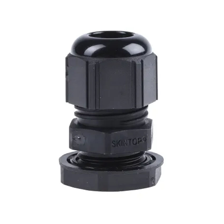 SKINTOP ST M16 Black Gland for cables (4.5 to 10mm) + M16 Locknut ...